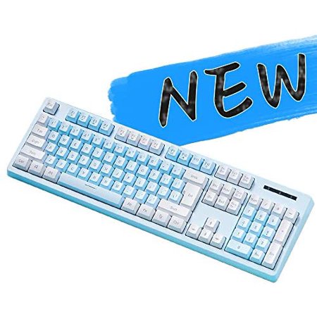 LORERAN Keyboard Wired, Ergonomic Office Keyboard with Rainbow LED ...