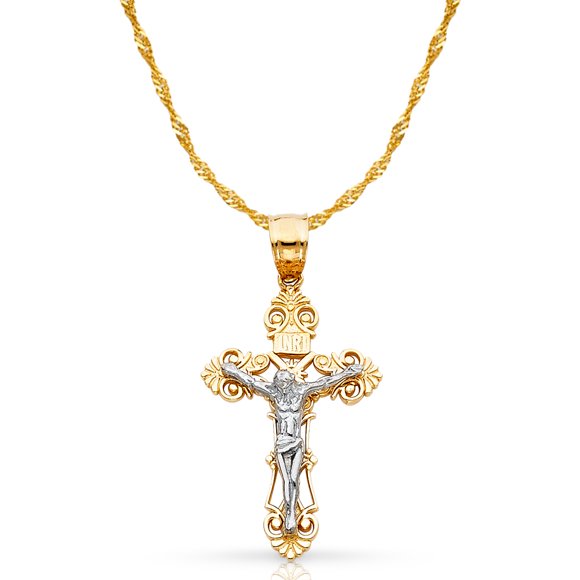 14k Gold Chain Cross