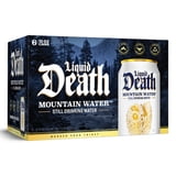 Liquid Death Mountain Water, Still 12oz Cans, 6-Pack, Naturally Sourced ...