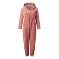 Jsaierl Women's Fluffy Fleece Onesie, Plus Size Hooded Pajamas, Winter ...