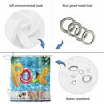 Blue Summer Pool Bathroom Shower Curtains with 12 Hooks Polyester ...