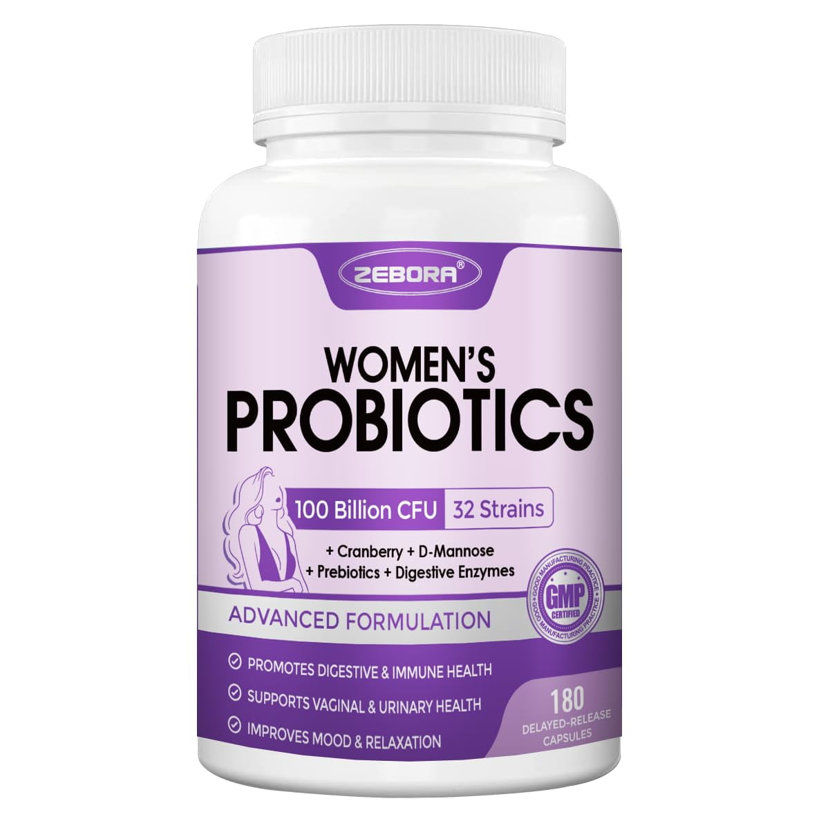 Suplemento de probióticos ZEBORA para la salud digestiva de la mujer ...