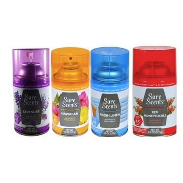 Sure Scents Fresh Linen Automatic Spray Refills, 4.5 oz. Air Freshener ...