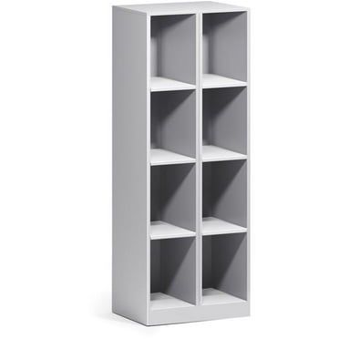 Home Square 5 Shelf Small Space Storage Tower Set in White (Set of 2 ...
