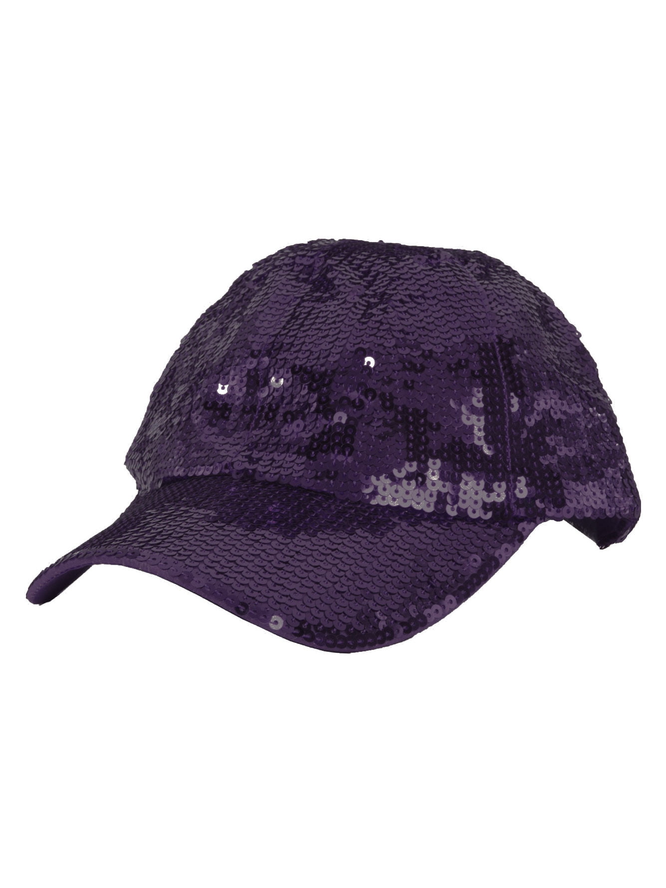 Shiny Sequin Baseball Cap - Purple - Walmart.com