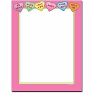 Valentine Candy Hearts Letterhead / 50 Sheets / 8.5" x 11" Valentines ...