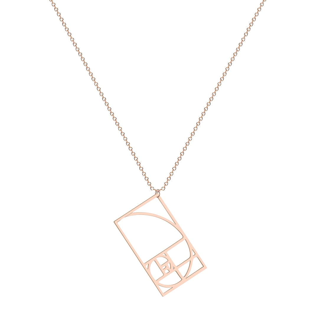 Fibonacci Spiral Circle Triangle Golden Ratio Sacred Geometric Pendant ...