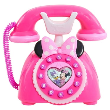 Disney Junior Minnie Mouse Ring Me Rotary Pretend Play Phone, Lights ...