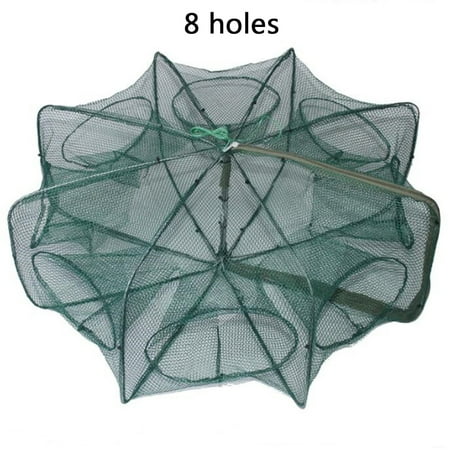 Folded Hexagon 6 Hole Automatic Fishing Shrimp Trap Fishing Net Fish ...