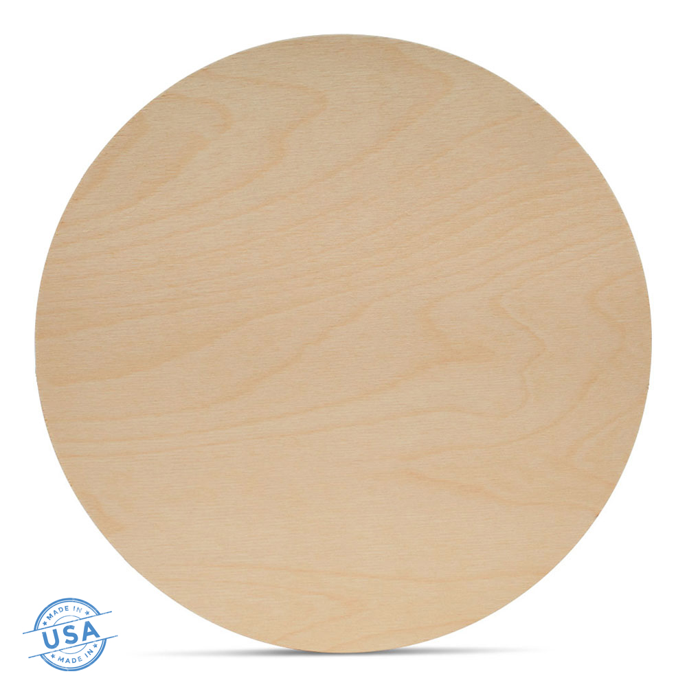 Wood Circles 18 inch, 1/8 Inch Thick, Birch Plywood Discs, Pack of 1 ...