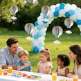 2-Pack Monochrome Hot Air Balloon Paper Garland - 18-22 inch Reusable ...