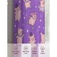 Pink Pigs Sheer Curtains for Living Room Bedroom Purple Farmhouse Art ...