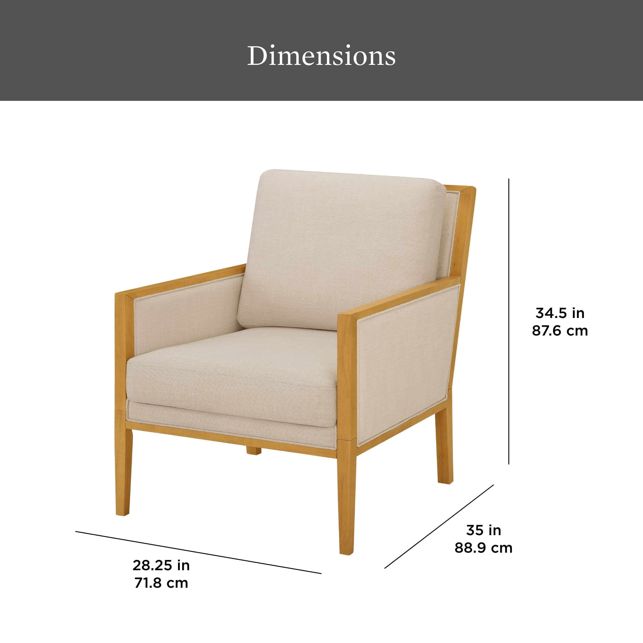 Better Homes & Gardens Windsor Linen Armchair, Light Honey Better Homes & Gardens Windsor Linen Armchair, Light Honey