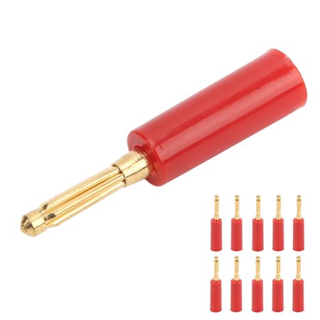 Banana Plug, Solderless 7 Pin Closed Screw Design Audio Jack Connector ...