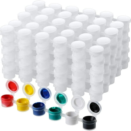 50 Strips Empty Paint Strips Paint Cup Pots Clear Storage Paint ...