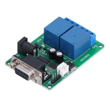 RS232 Relay Board, 2 Channel Anti Interference 9600kbps 8 Data Bits ...