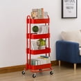 Walsport Heavy Duty Rubbermaid Mobile Storage Organizer 4-Tier Metal ...