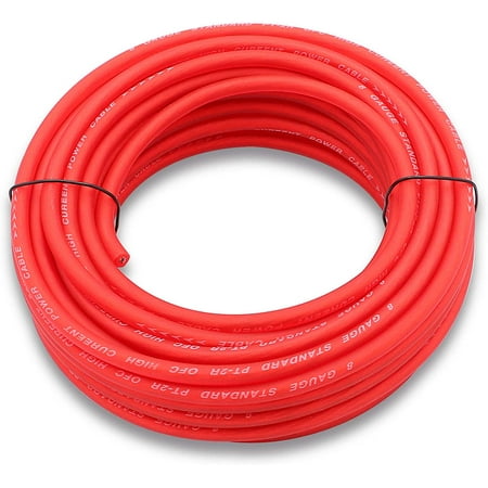 Welugnal 8 Gauge 41ft Red Power/Ground Wire True Spec and Soft Touch ...