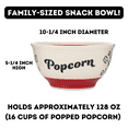 Large Handmade Ceramic Popcorn Bowl - Red, White & Black Retro Popcorn ...