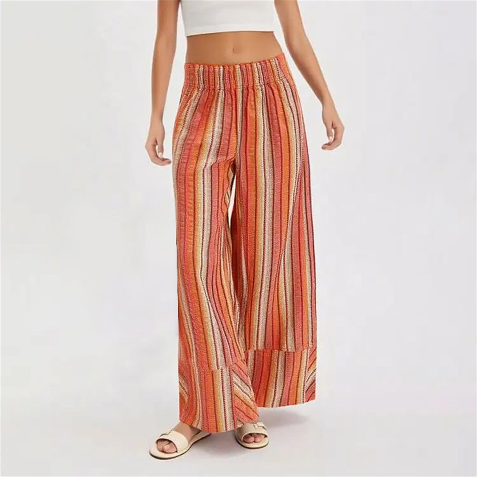Click here for Dndif Womens Striped Wide Leg High Waisted Barrel... prices