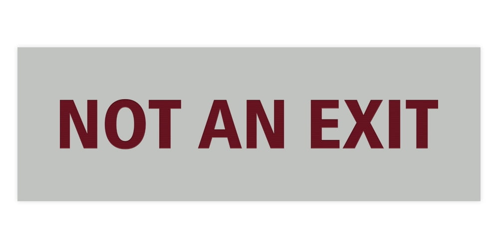 Basic Not An Exit Sign (Light Grey / Burgundy) - Large - Walmart.com