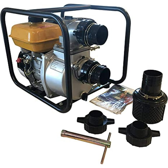 Champion 2-Inch Gas-Powered Semi-Trash Water Transfer Pump with Hose ...