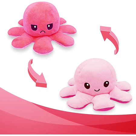 Reversible Octopus Plush Soft and Cute Mood Octopus Plushie Reversible ...