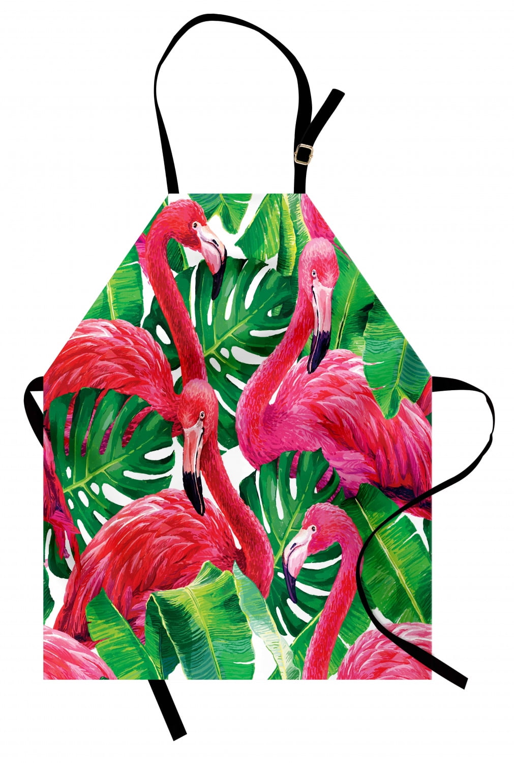 Flamingo Apron Flamingos Sitting on Macro Tropic Exotic Leaves Graphic ...