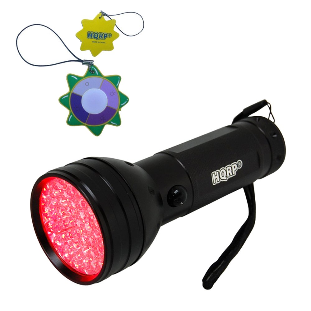 HQRP Portable Professional Deep Red LED Flashlight 51 LED with a Large ...