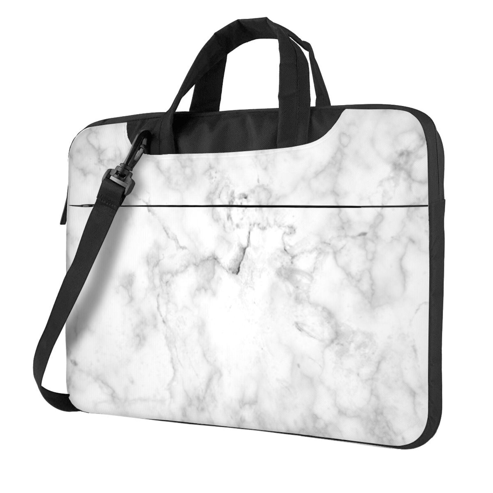 White Marble Texture Laptop Bag, 13 inch Laptop or Tablet, Business ...