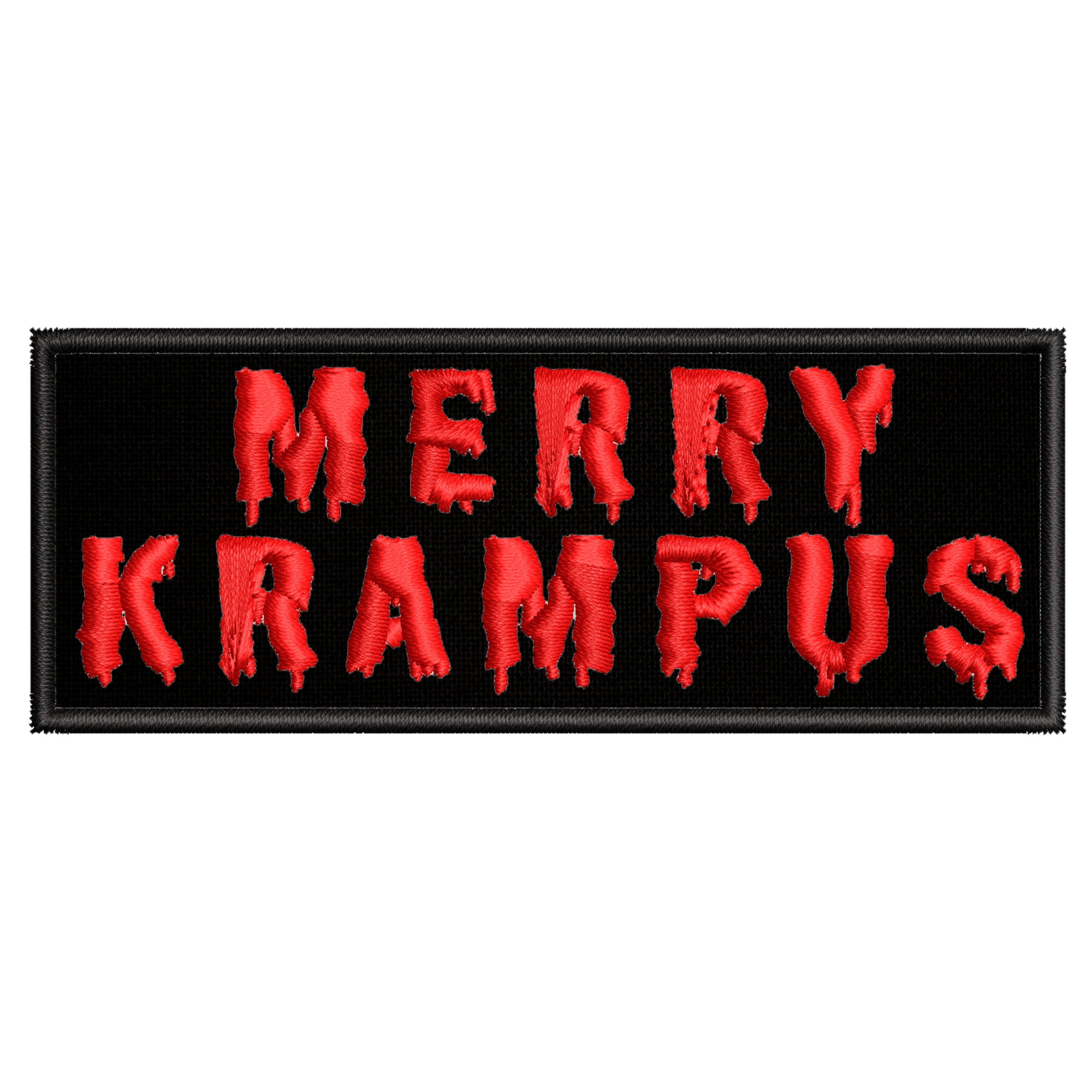 Merry Krampus Embroidered DIY Iron on or Sew-on Decorative Patch Badge ...