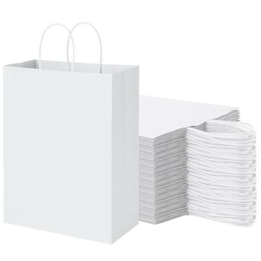Aosric White Gift Bags with Handles, SMR12 Pcs Durable, Reusable ...