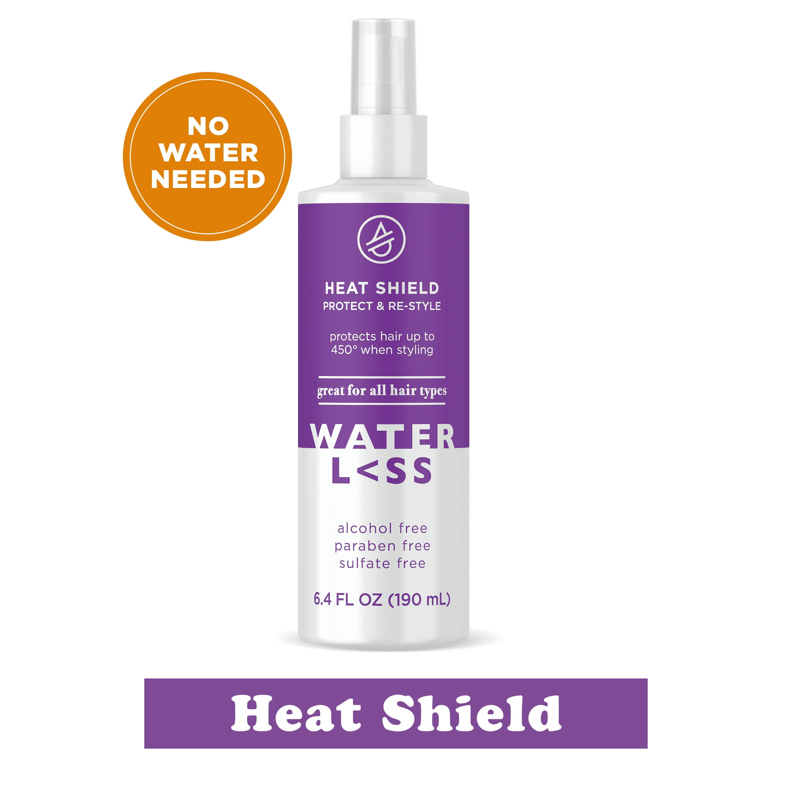 Waterless Heat Protector Shield, Sulfate Free, 6.4 fl oz - Walmart.com ...