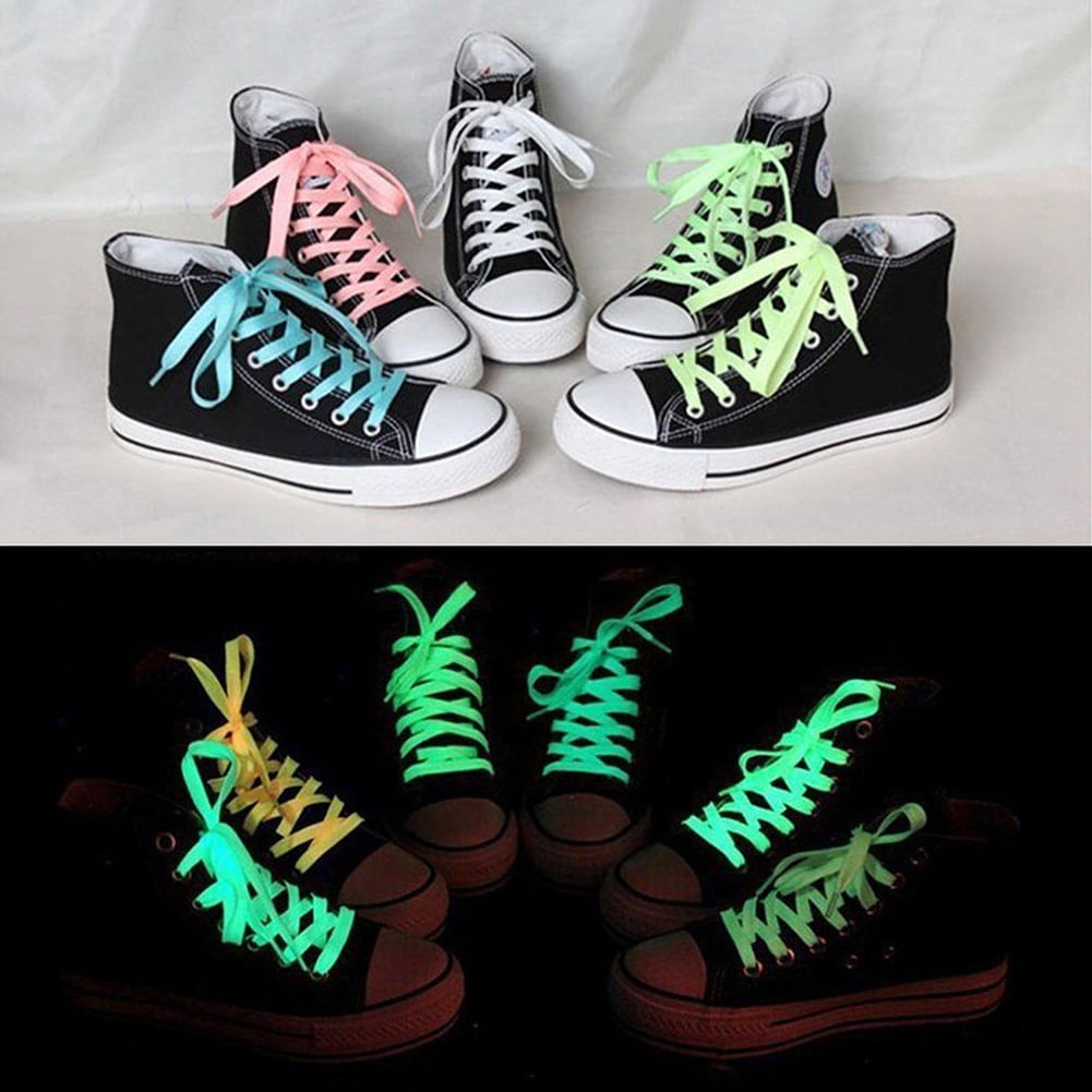 HEVIRGO 1 Pair Sport Shoes Lace Polyester Neon Color Luminous ...