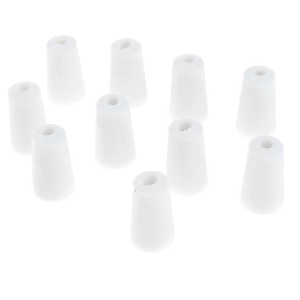 10 pieces rubber stoppers lab conical stoppers for tubes -12mm ...