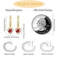APSVO 18K Gold Plated Love Heart Drop Earrings for Women Girls ...