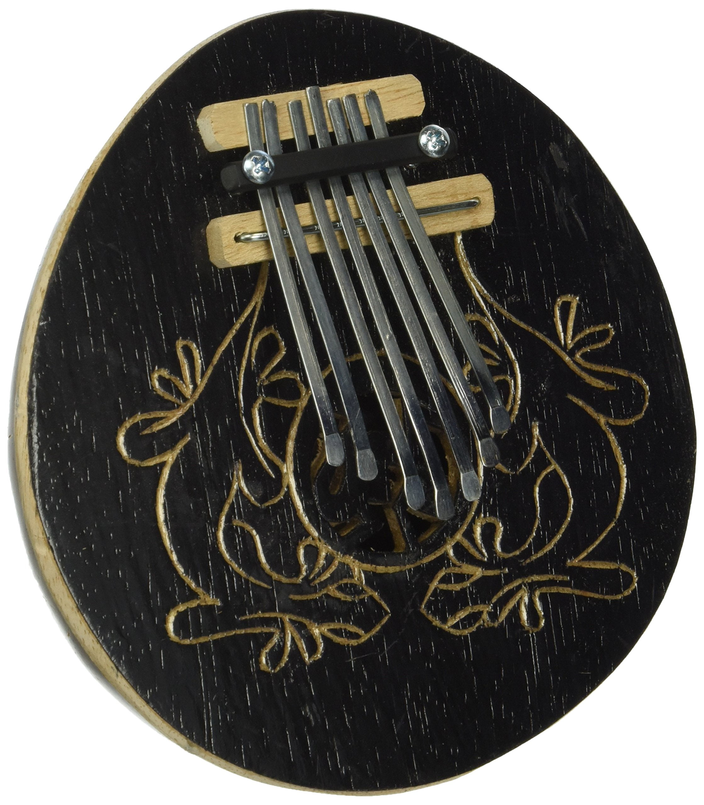 Kalimba Thumb Piano - 7 keys - Tunable - Coconut Shell - Ebonized ...