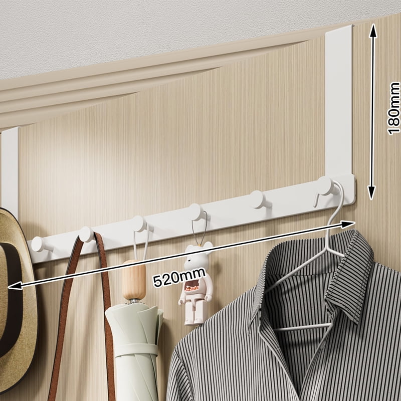 Door Hook Hanger Punch Free Seamless Long Arm Quiet Aluminum Over Door ...