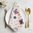 Cloth Napkins Independence Day Blue Red Star Butterfly Washable Soft ...
