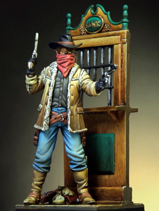 Pegaso Models 54mm Western Robber White Metal Figure Kit #54-222 ...