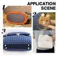 4Pcs 4 Colors PU Leather Oval Long Bag Bottom for Knitting Bag Women ...