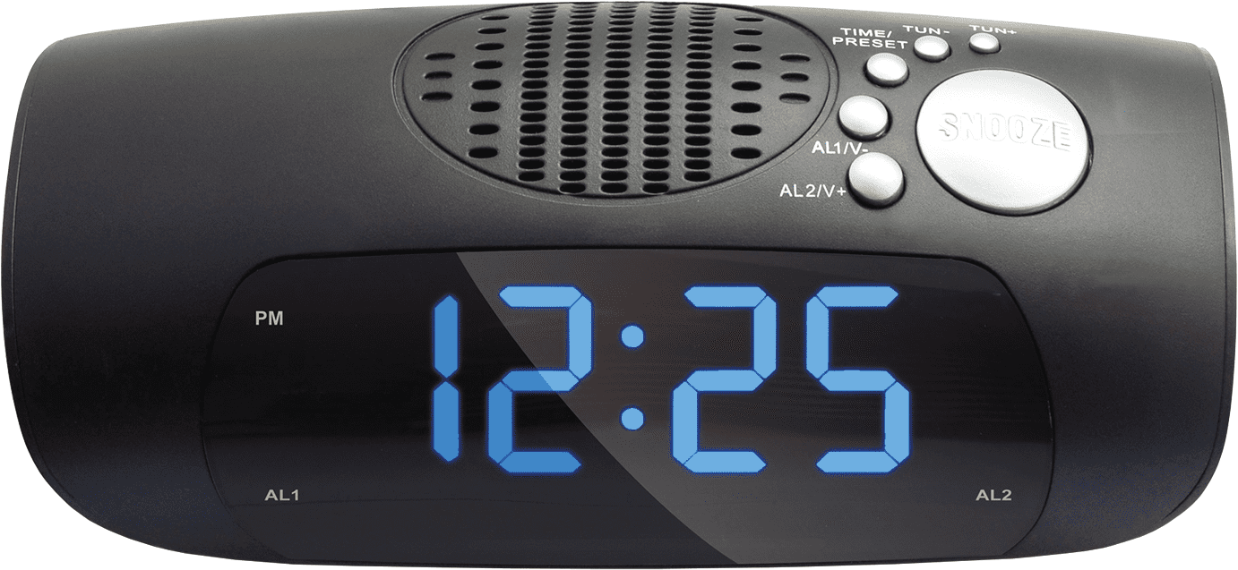 EUROSTAR CR9012 Dual Alarm AM/FM Clock Radio, Black - Walmart.com
