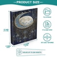 ALAZA Moon Boho Hardcover 3 Ring Binder 1.5" D-Rings with Interior ...