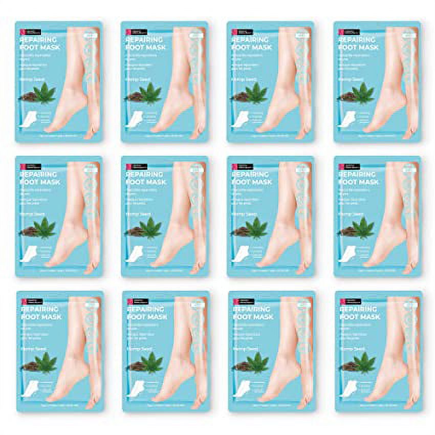 Original Derma Beauty 12 Pairs Repairing Hemp seed Foot Mask - Walmart.com