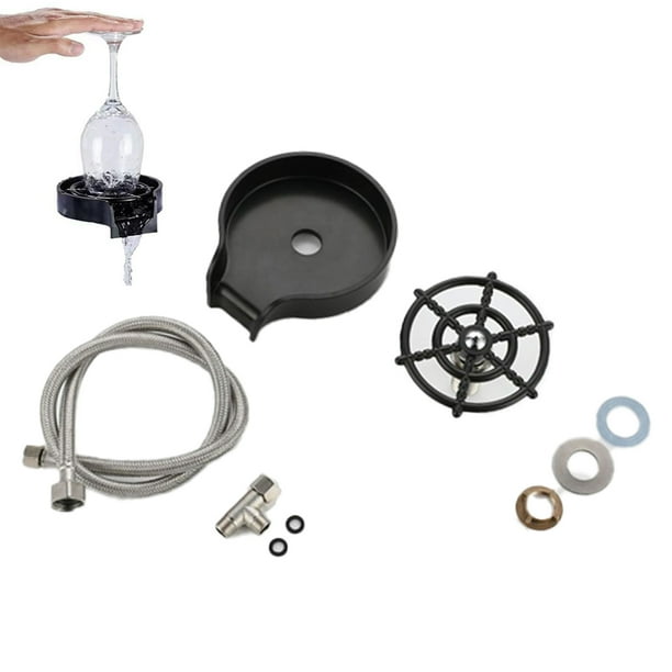 Glass Rinser for Kitchen Sink, Bottle Cup Washer for Sink Attachment 3/ ...