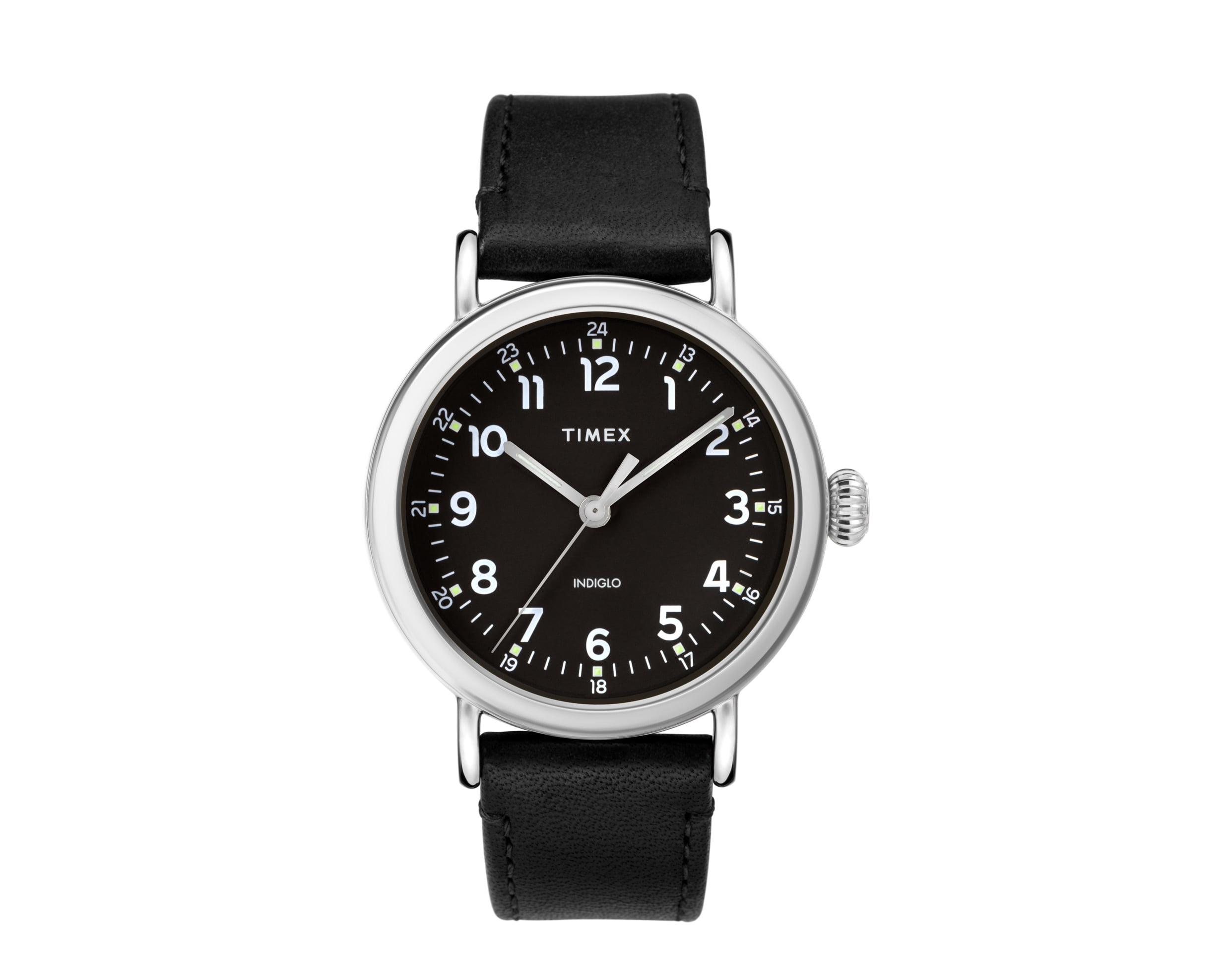Timex Standard 40mm Leather Strap Watch - Walmart.com
