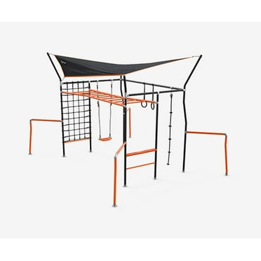Vuly Ninja Quest Monkey Bars Jungle Gym with Net, Rings, Flying Fox and ...