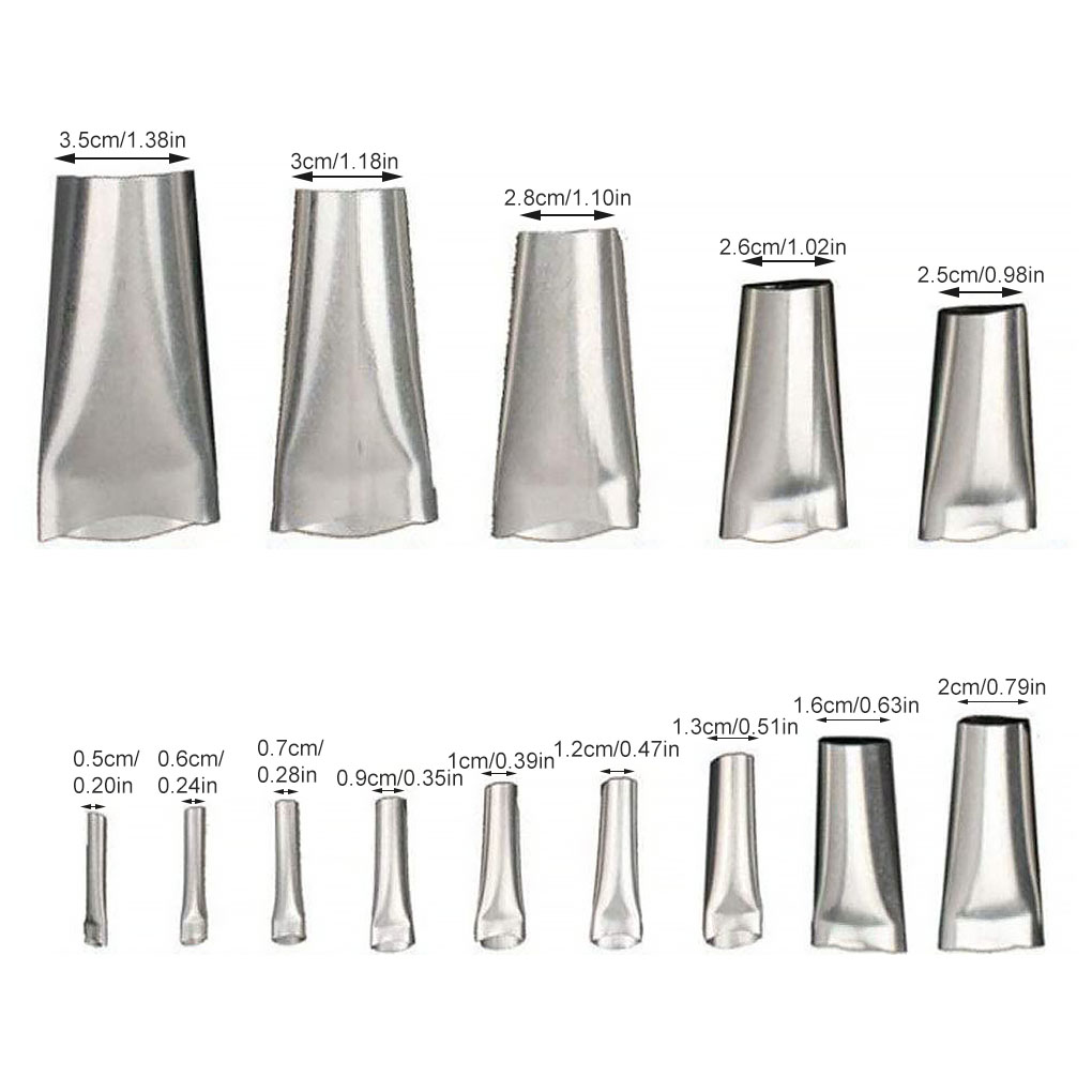 Buy 14 Pieces Stainless Caulk Finisher Nozzles Extension Tips ...