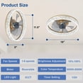 Modern Ceiling Fan Light with Dimmable LED, Available in 16 And 20 Inches, Suitable for Indoor ...