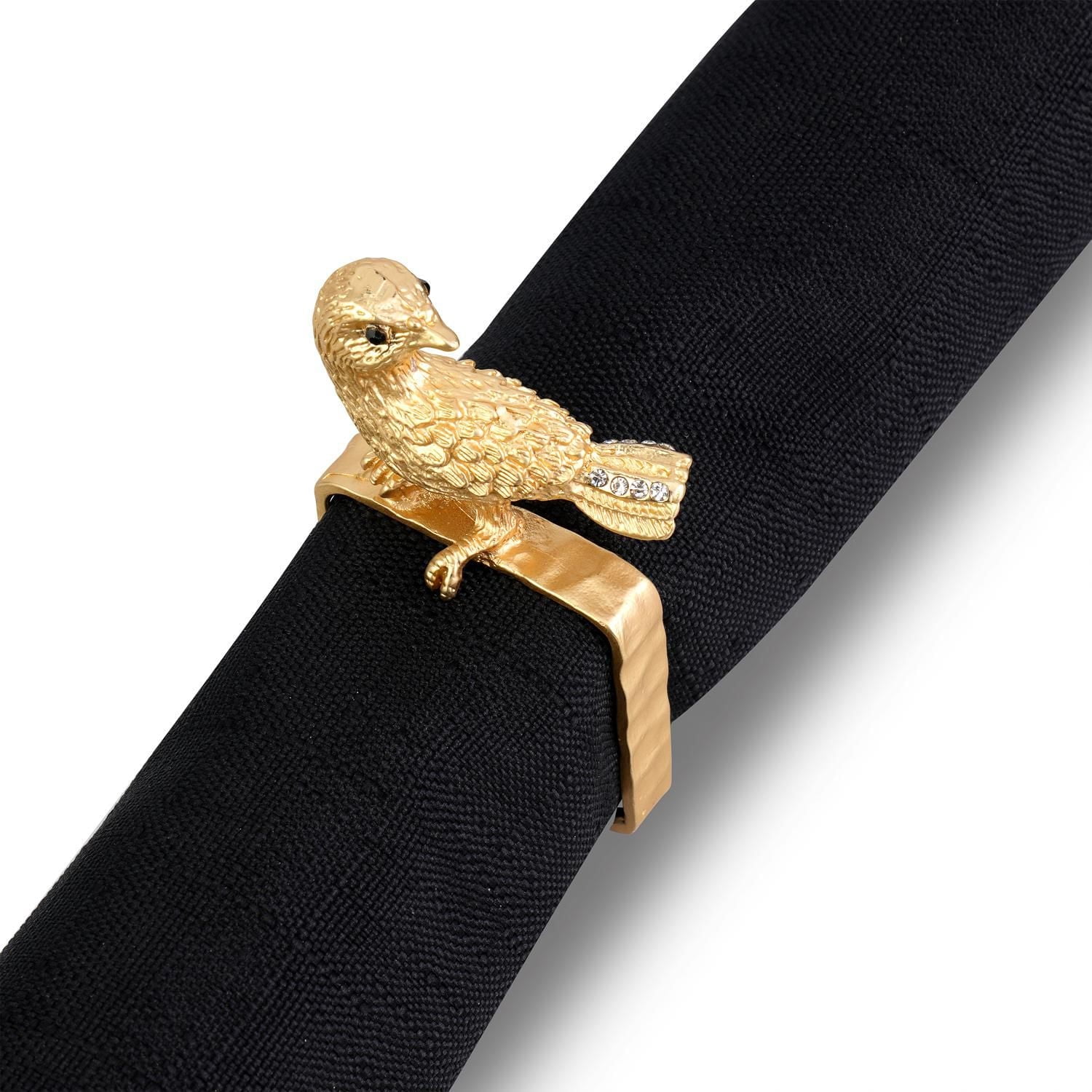 Click here for Brilliant Gold Bird Napkin Rings Set Of 4 prices